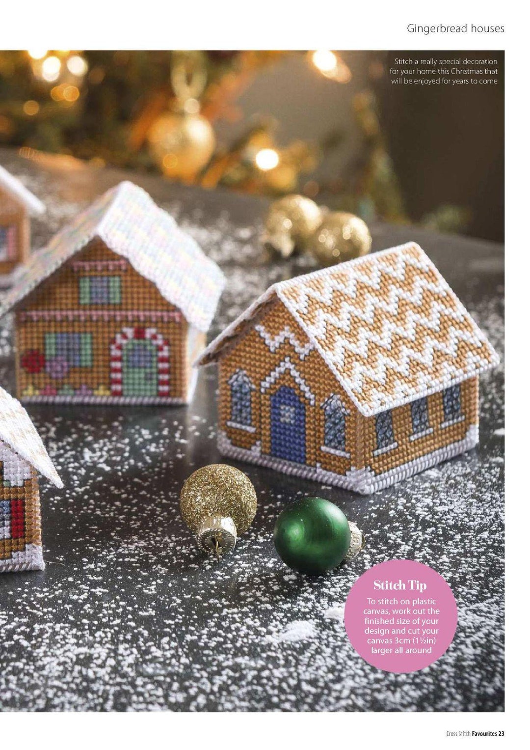 Gingerbread House in Plastic Canvas Pattern in PDF English Vintage ...