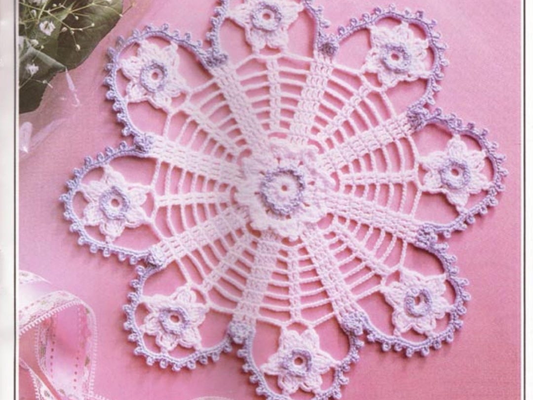 Octet Crochet Doily Pattern in PDF English Vintage Size 9 1/2 Inch in ...