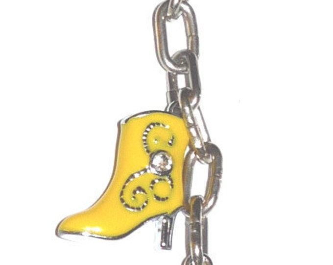 Cool Western Yellow Cowboy Boot Key Chain Western Wear Rodeo - Etsy