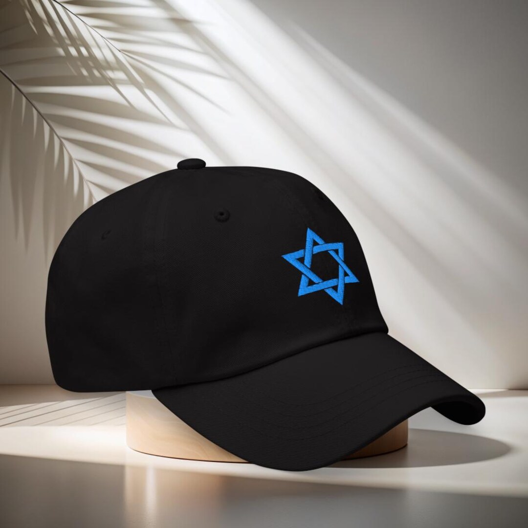 Star of David Hat Premium Embroidered Jewish Cap Yeshua Monogram Israel ...