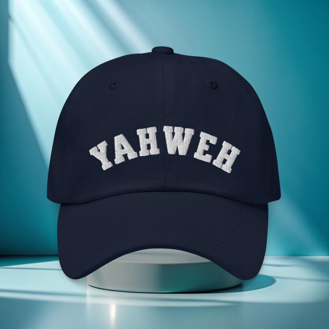 YAHWEH Hat Premium Embroidered Christian Cap Jehova God Heart Bible Lid ...
