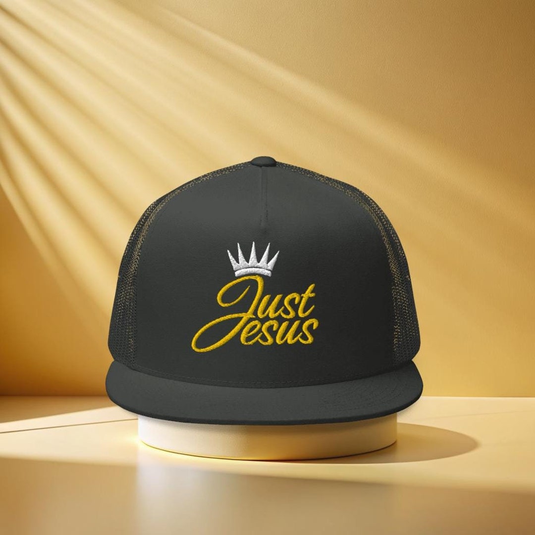 Just Jesus Hat Christian Snapback Religious Inspired Scripture Cap Mesh ...