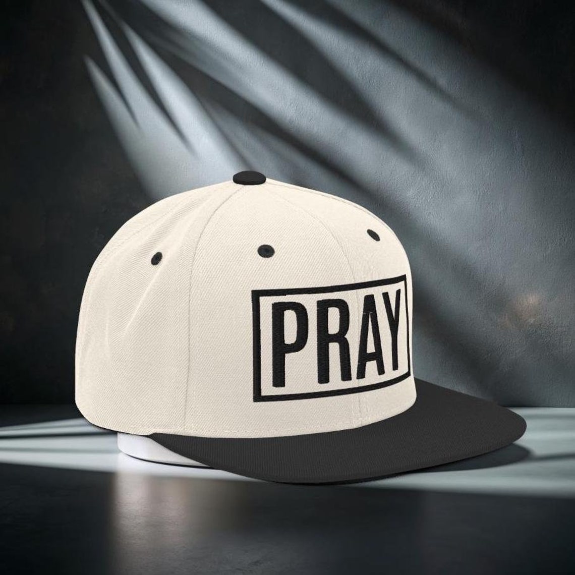 Pray Snapback Christian Hat Religious Cap Scripture Lid Gray Religious ...