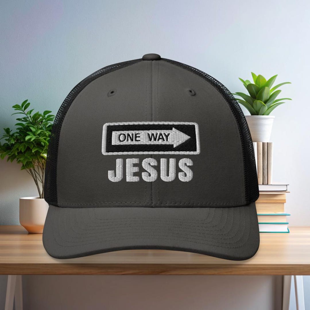 One Way Jesus Hat Gift Christian Cap Sign Mesh Snapback Lid Cooling Sun ...