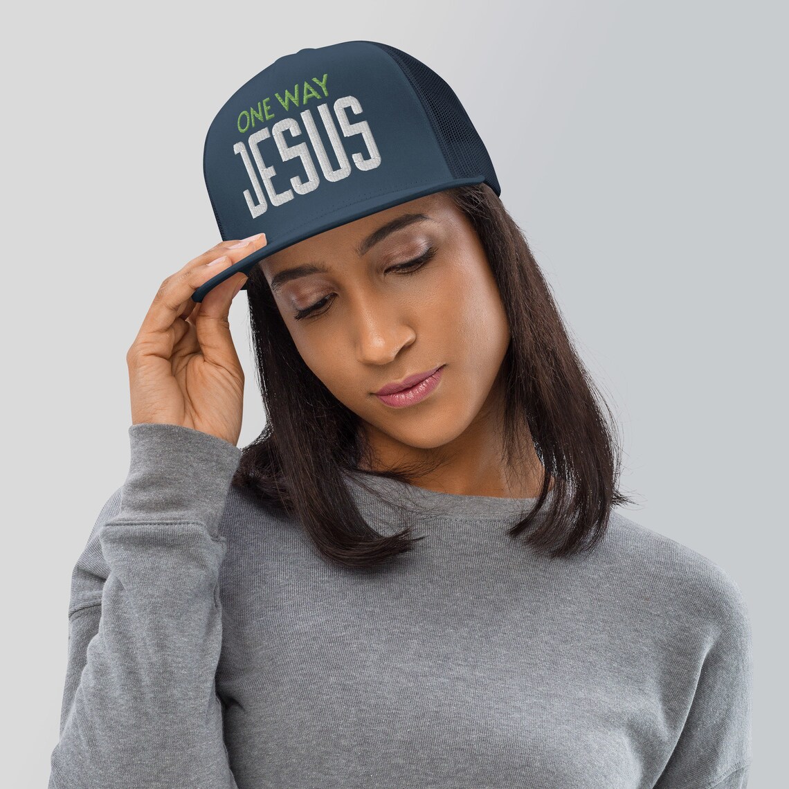 Jesus Hat Christian Trucker Cap Sun Protection Scripture Snapback Gift ...