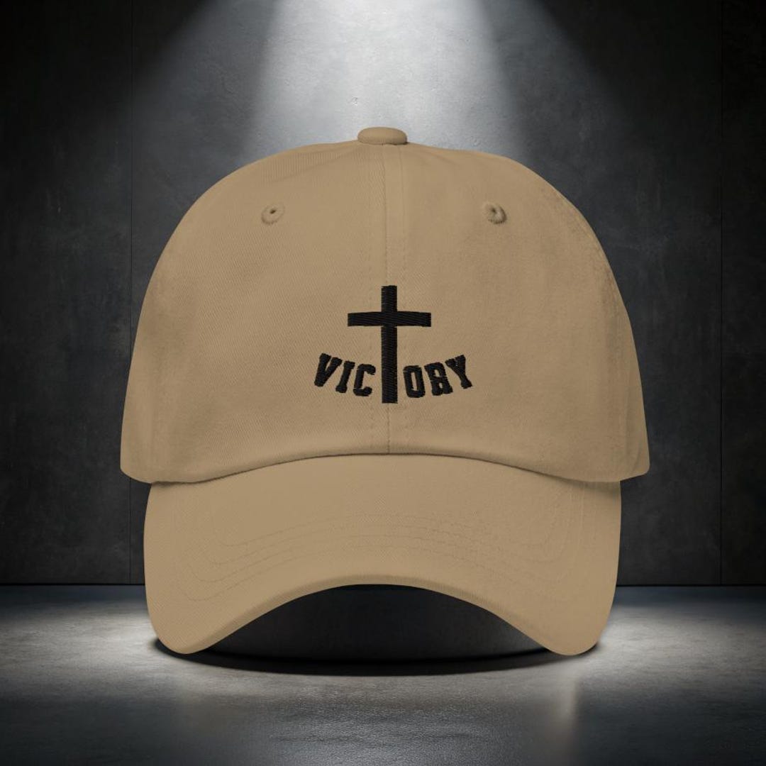 Victory in Christ Hat Premium Embroidered Cross Christian Cap Jesus Lid ...