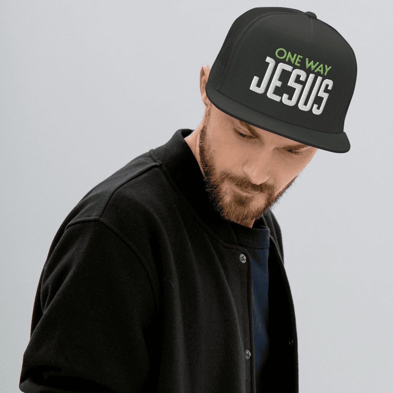 Jesus Hat Christian Trucker Cap Sun Protection Scripture Snapback Gift ...