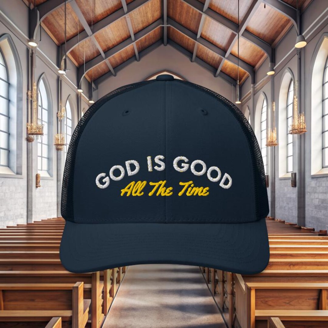 God is Good Hat Gift Christian Cap All the Time Mesh Snapback ...