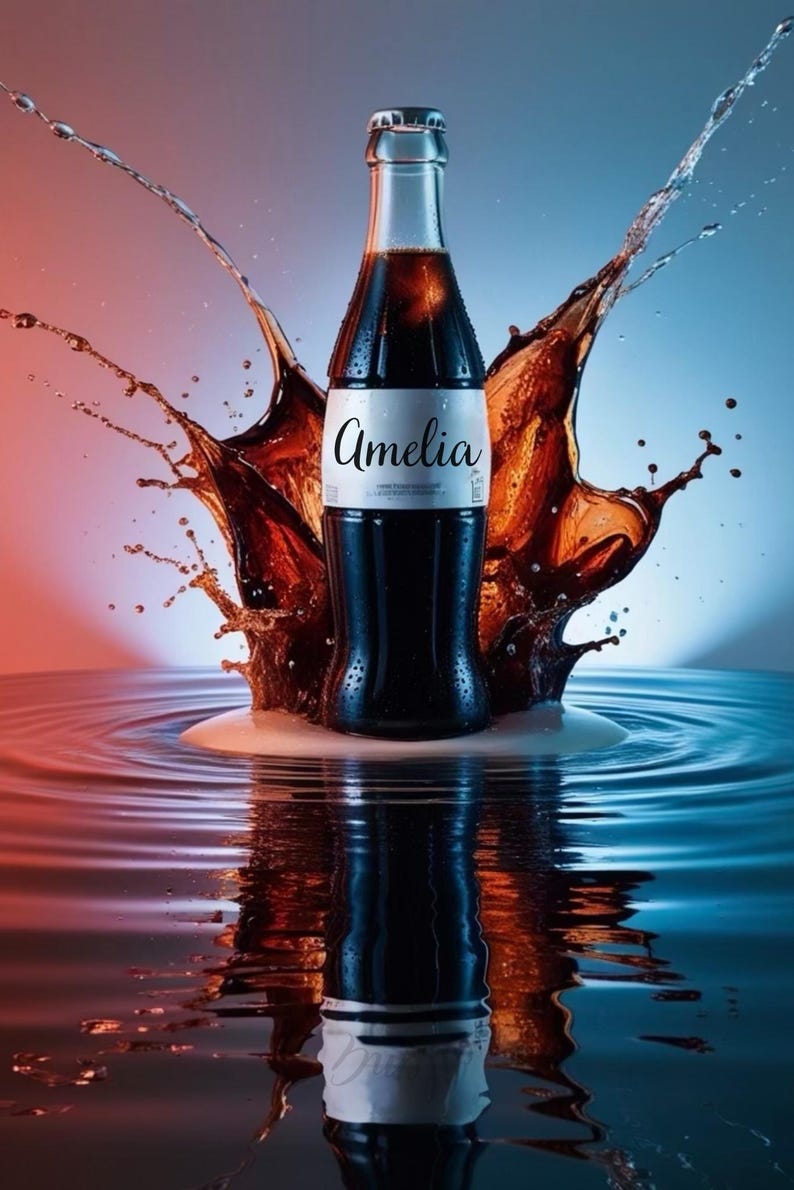 Your Name on a Coca-cola Bottle – Custom Digital Creation - Etsy