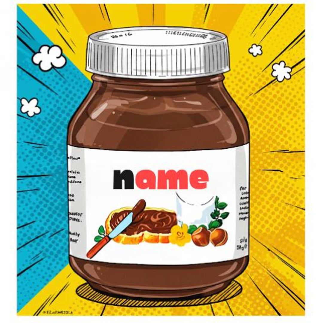 A Custom Nutella Jar Featuring Your Name – a Personalized Digital ...
