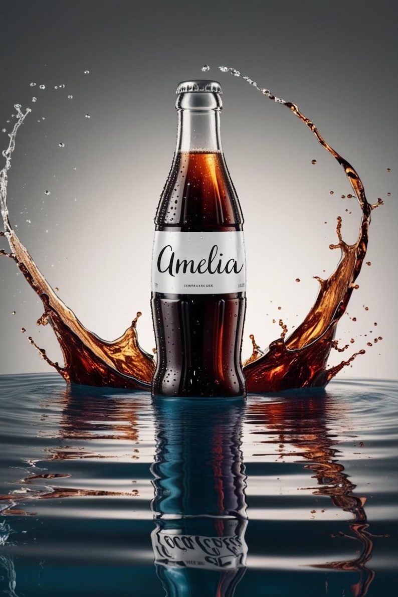 Personalized Coca-cola Bottle Photo With Your Name – Exclusive Digital ...