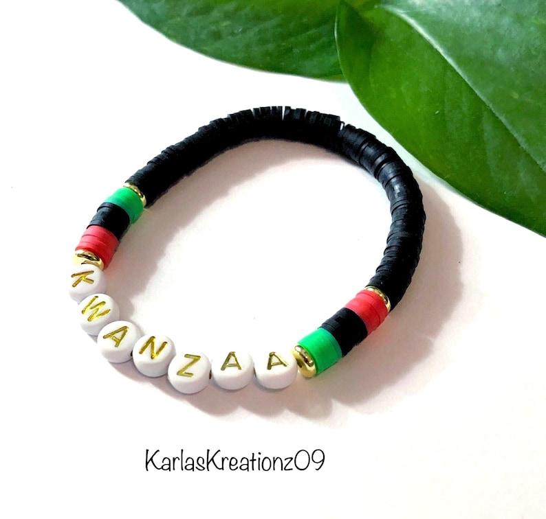 Kwanzaa Celebration, African American Jewelry, Heishi Beaded Bracelet ...