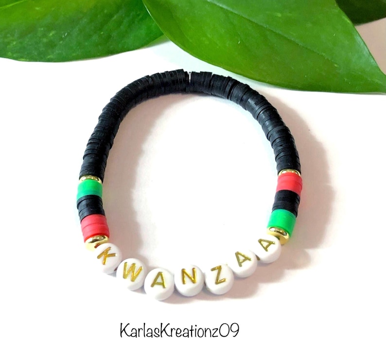 Kwanzaa Celebration, African American Jewelry, Heishi Beaded Bracelet ...