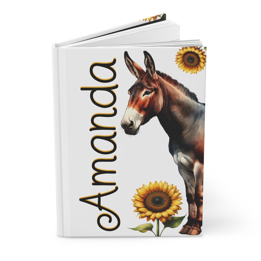 Personalized Donkey Journal, Donkey Owner Gift, Donkey Lover Notebook ...