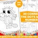 30 Connect the Dots With Numbers Activities Learning Easy Pages for ...