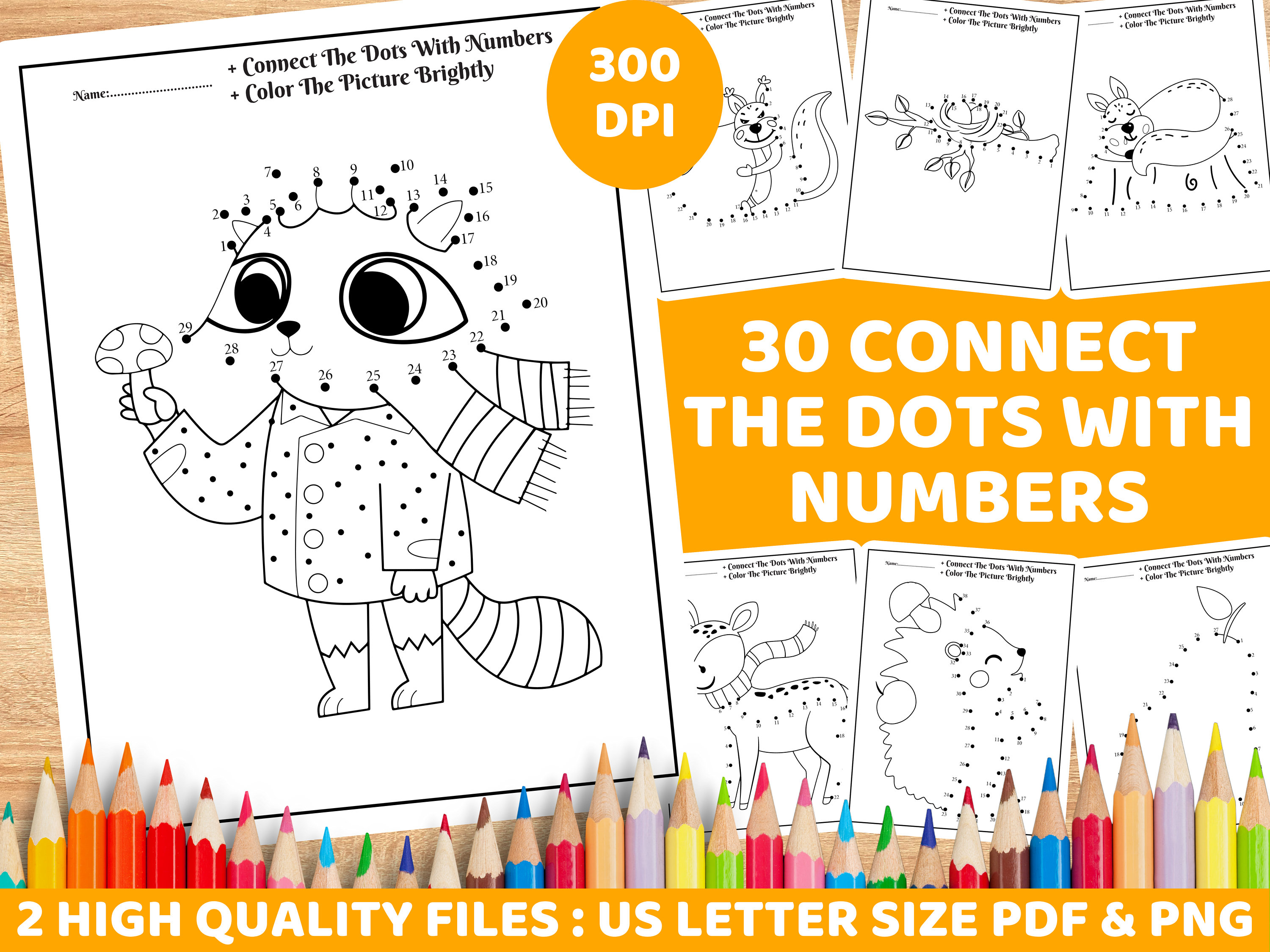 30 Connect the Dots With Numbers Activities Learning Easy Pages for ...