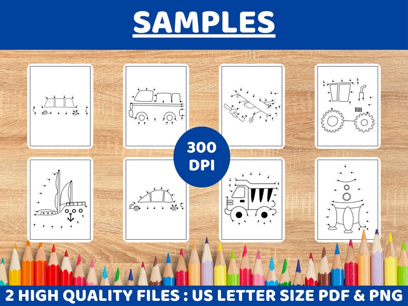 28 Vehicles Dot to Dot Coloring Pages Easy for Kids Children Printable ...