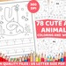 78 Cute ABC Animals Coloring and Writing School Practice Easy Pages for ...
