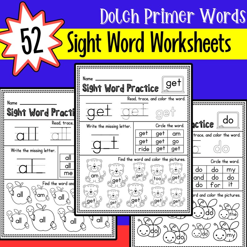 Dolch Sight Words - Etsy