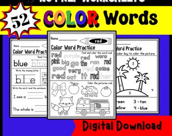 Sight Words First Grade Dolch Printable Kindergarten Homeschool ...