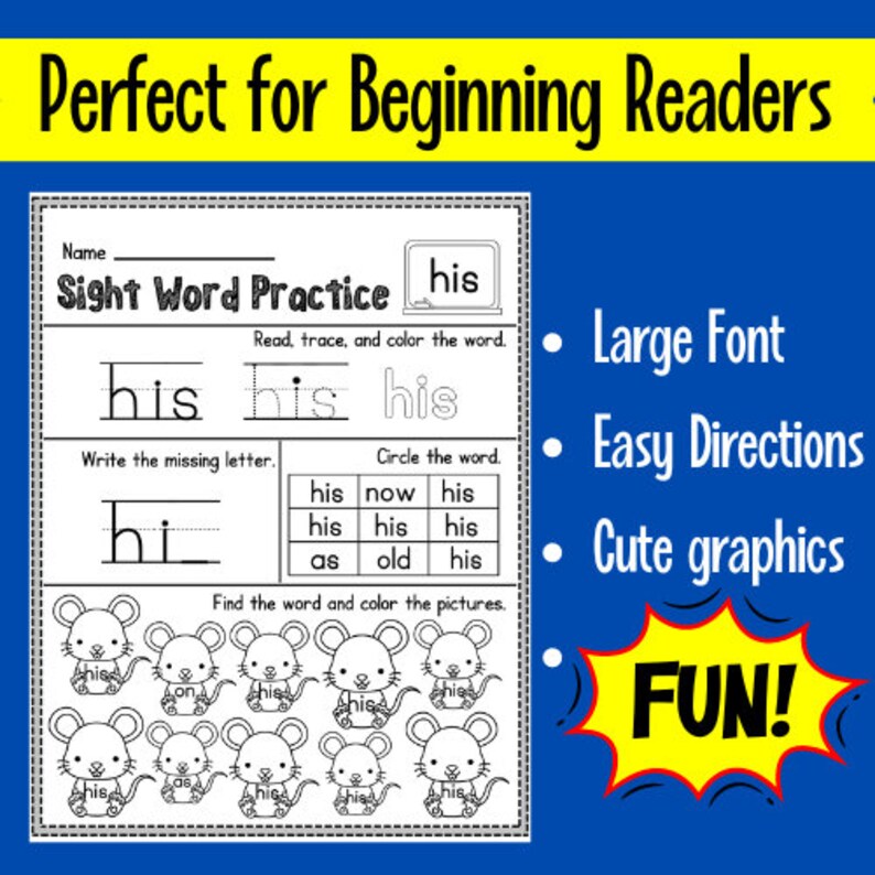 Sight Words First Grade Dolch Printable Kindergarten Homeschool ...