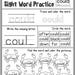 Dolch First Grade Sight Words Worksheets, Handwriting Practice ...