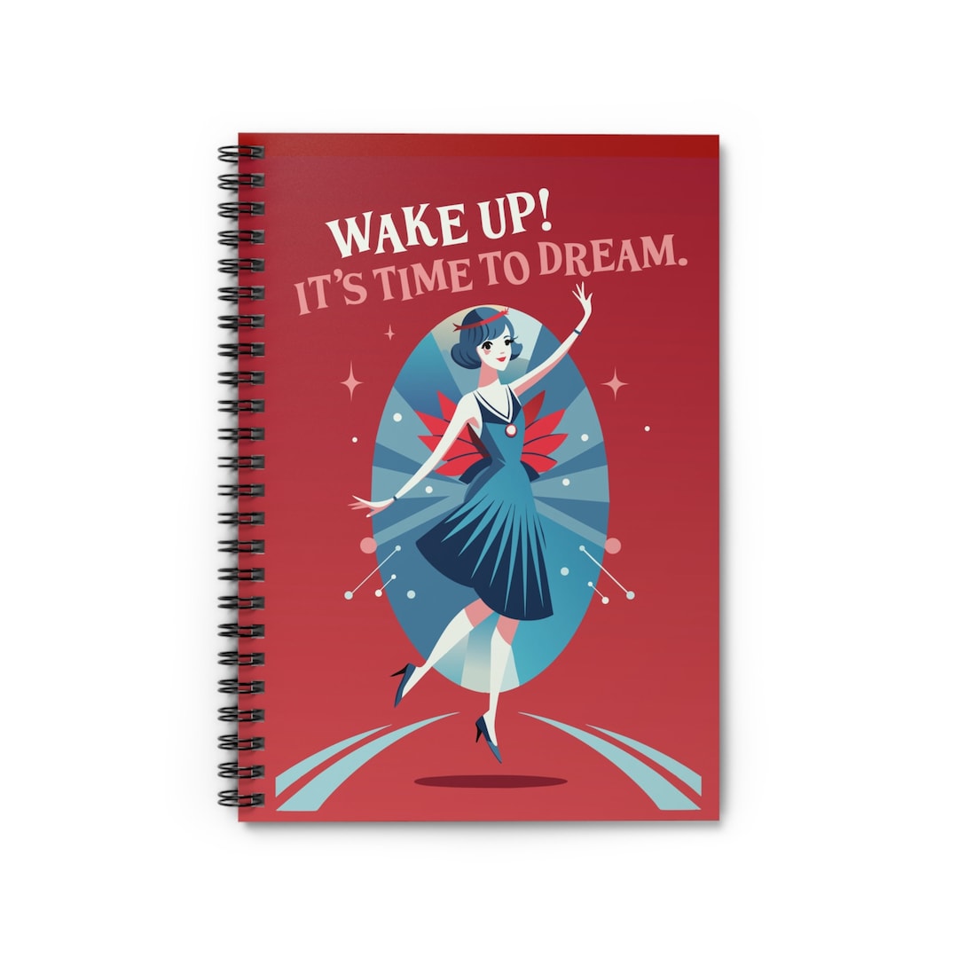 Wake Up It's Time to Dream Spiral Notebook Ruled Line - Etsy