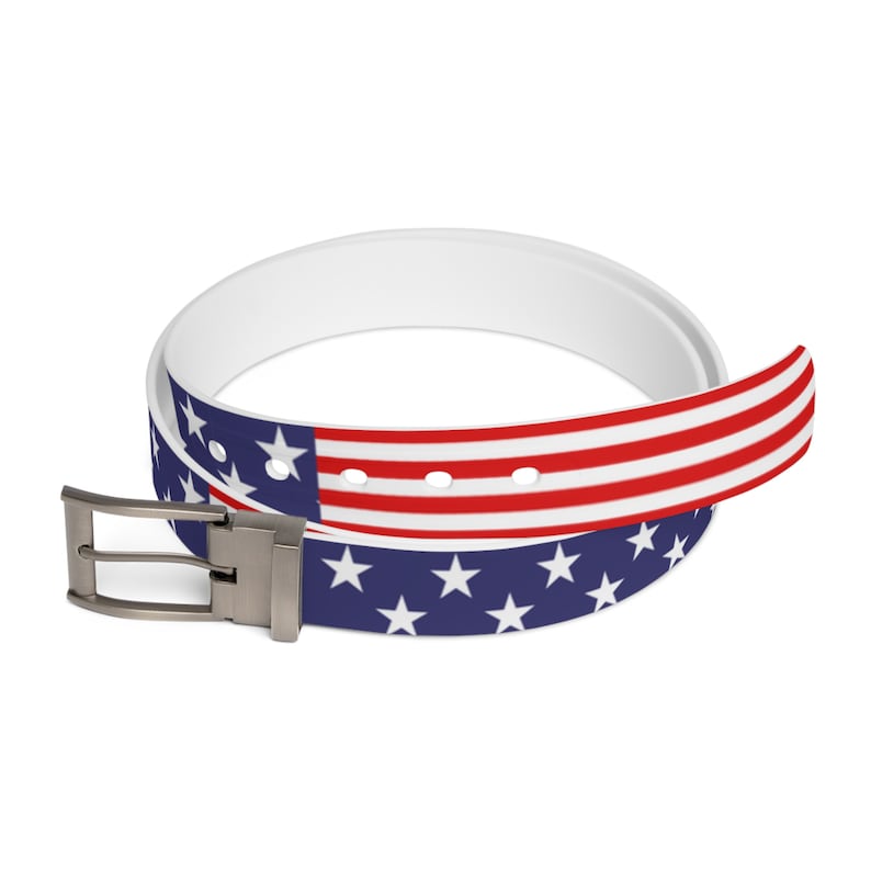 American Flag Belt, Patriotic Belt, Unisex Belt, Adjustable Belt, Stars ...