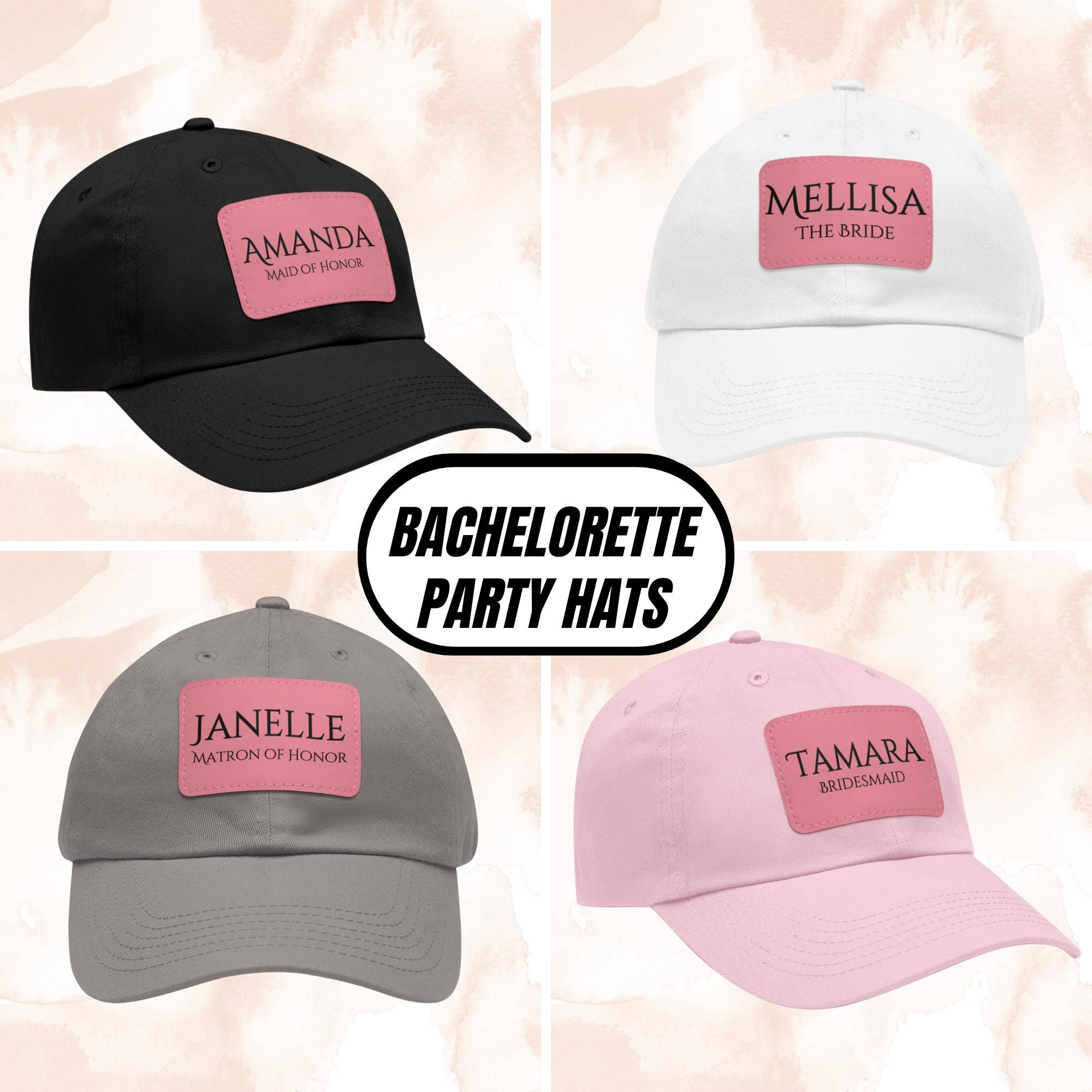 Personalized Bachelorette Party Hats, Custom Bridal Party Hats, Girls ...