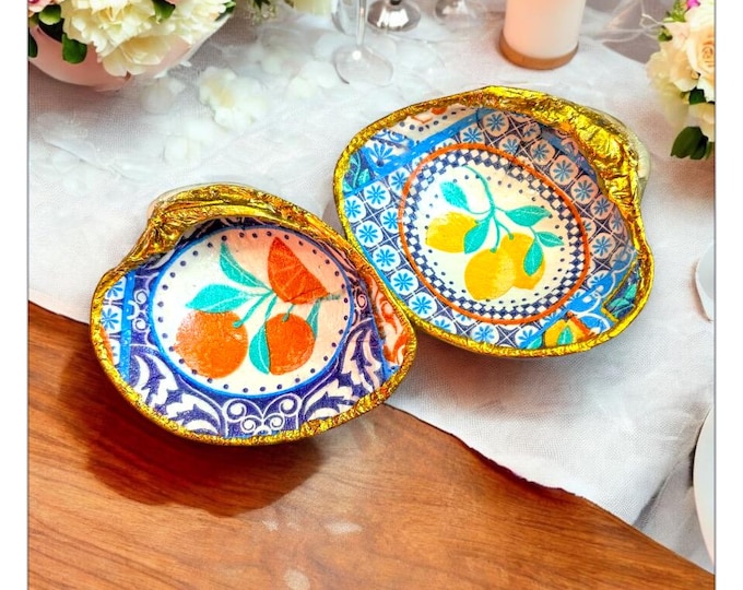 Italian Amalfi Coast Shell Trinket Dish, Italy Capri Ring Dish ...