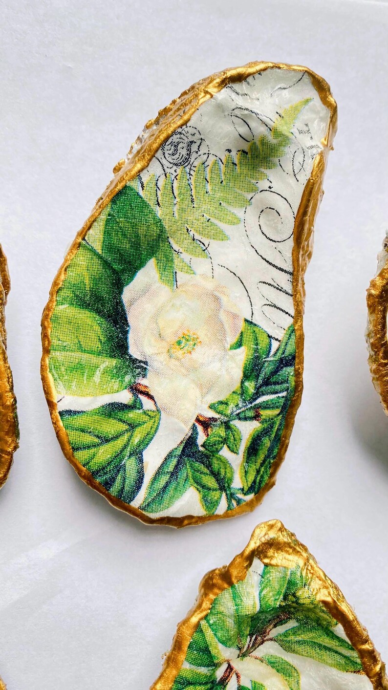 Magnolia Ring Dish Shell, Coastal Wedding Favor - Etsy
