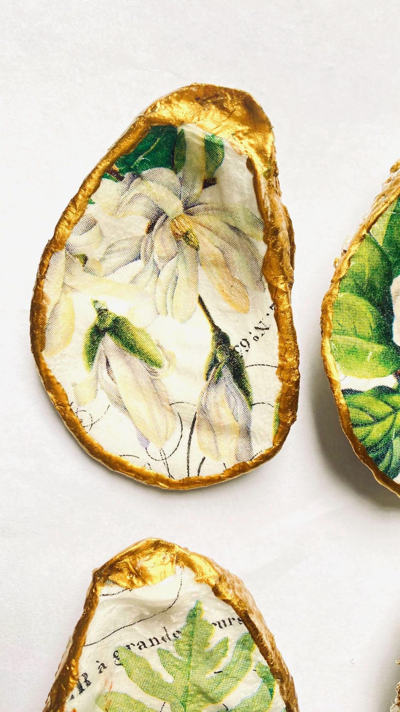 Magnolia Ring Dish Shell, Coastal Wedding Favor - Etsy
