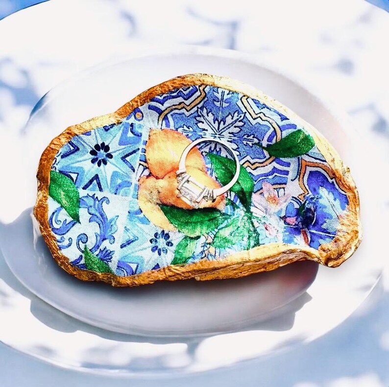 Italian Amalfi Coast Shell Trinket Dish, Italy Capri Ring Dish ...