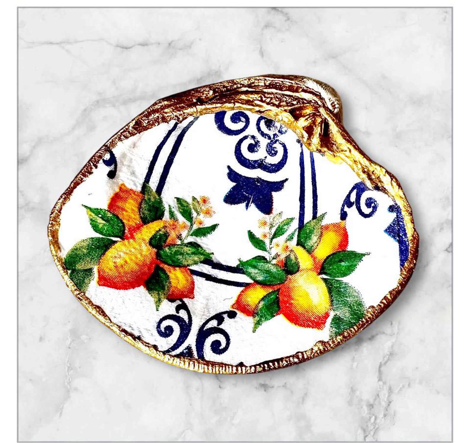 Italian Amalfi Coast Shell Trinket Dish, Italy Capri Ring Dish ...