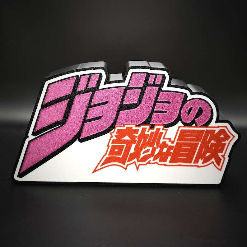 Custom Jojo's Bizarre Adventure Logo Lightbox Anime Inspired LED ...