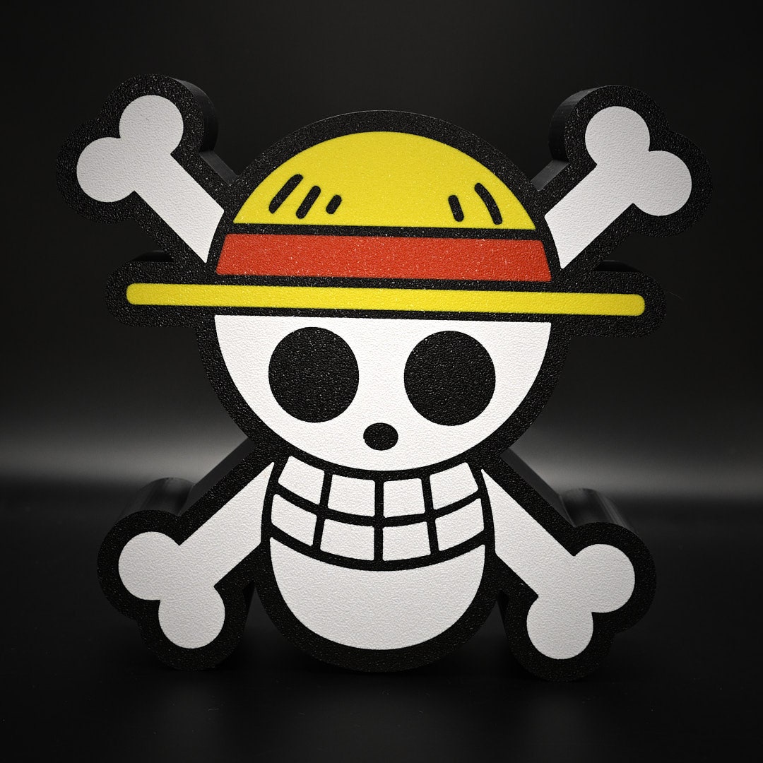 Custom One Piece Luffy Jolly Roger Skull Flag Lightbox Anime Inspired ...