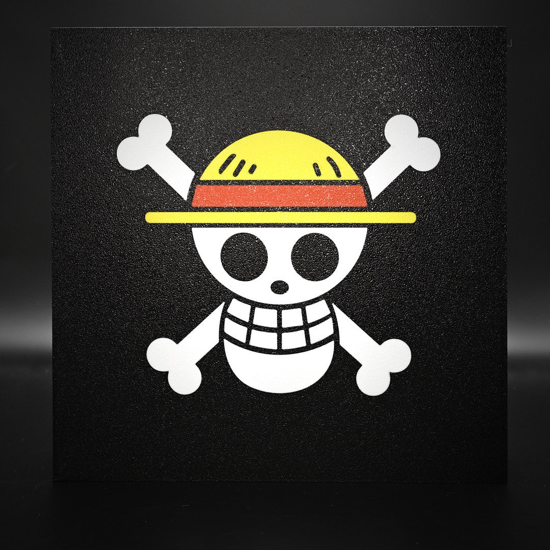 Custom One Piece Straw Hats Flag Lightbox - Anime Inspired LED Lightbox ...