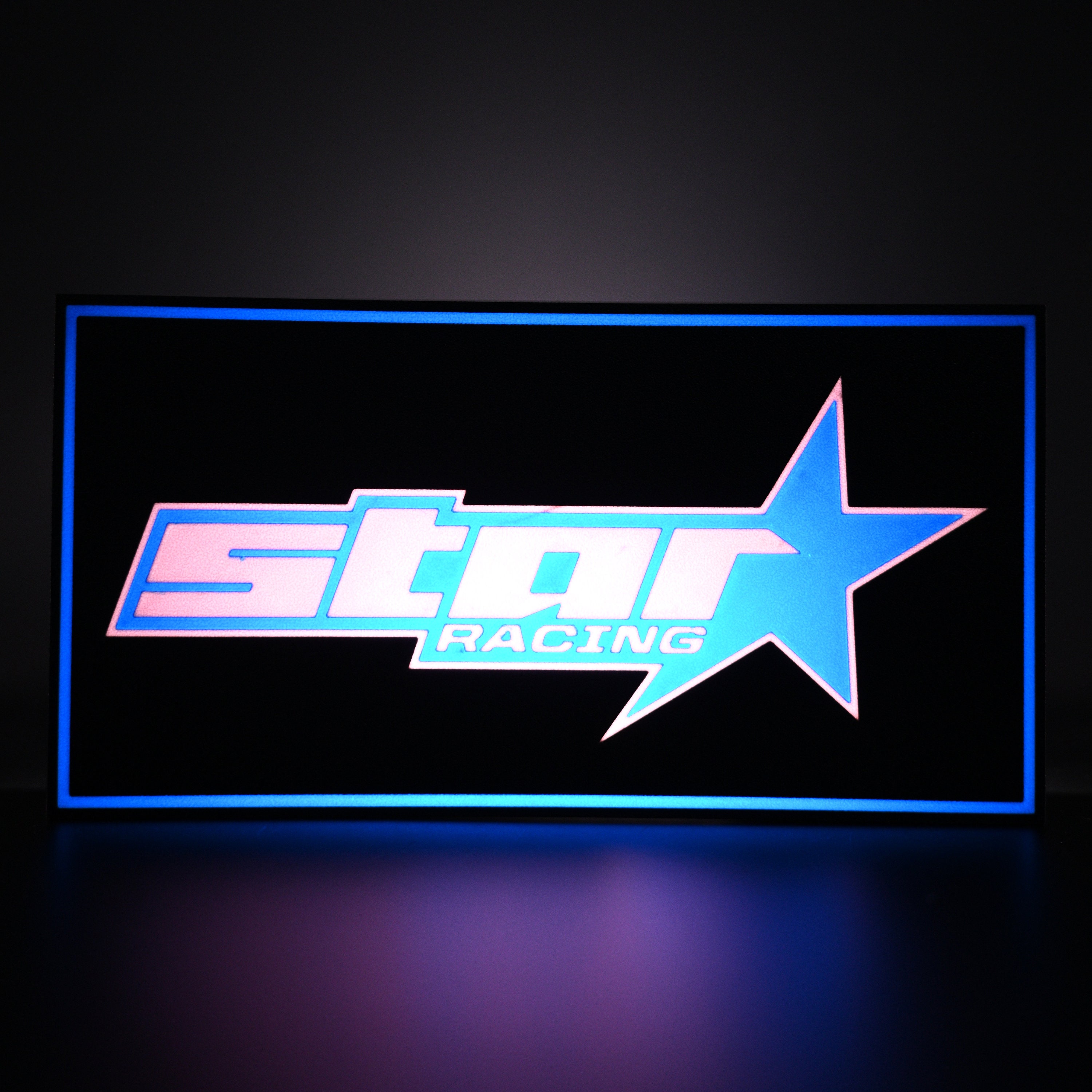 Custom Star Racing Logo 3D Printed LED Light Box USB Powered With ...