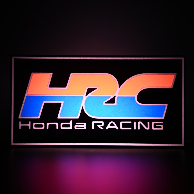 Custom HRC Honda Racing Logo 3D Printed LED Light Box - Etsy