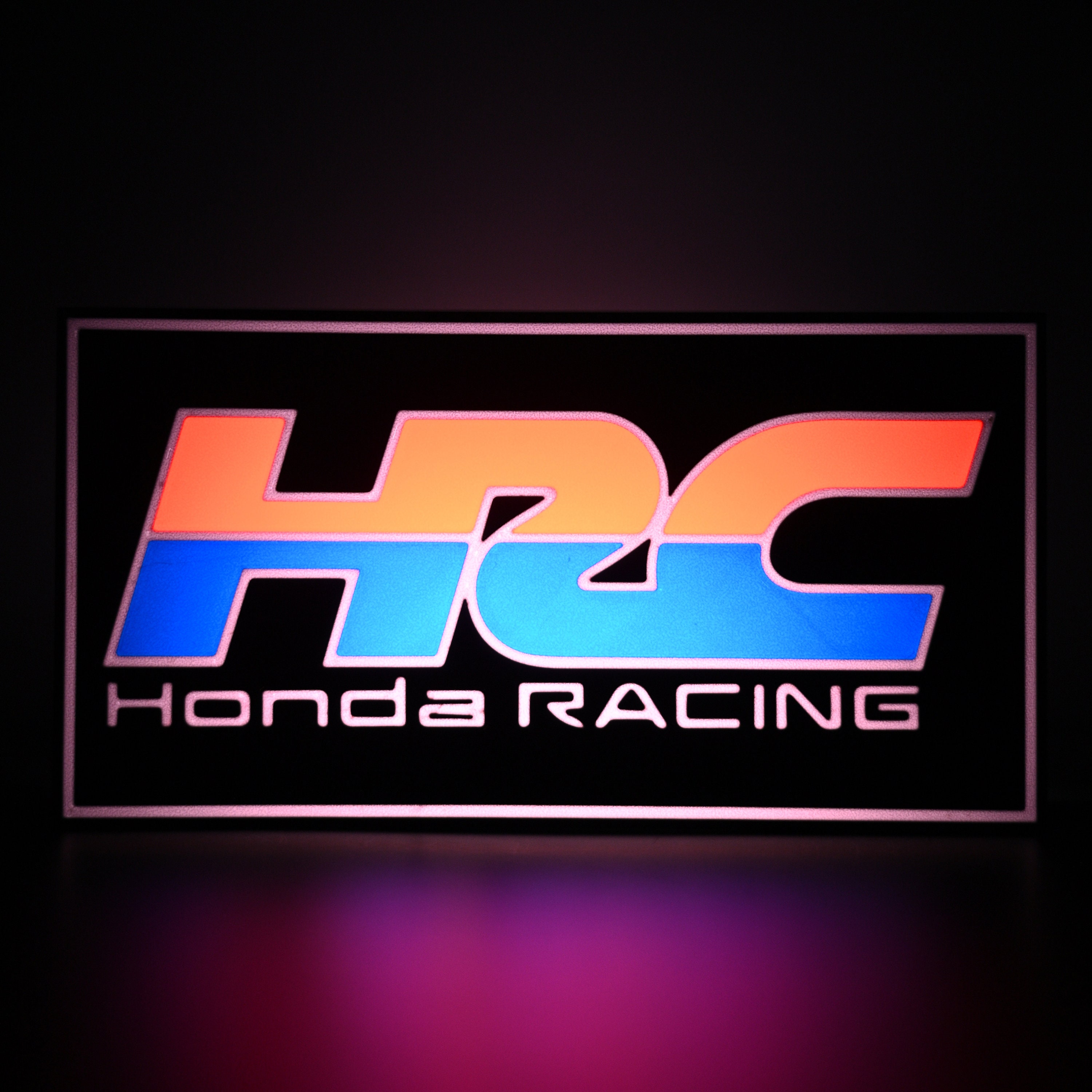 Custom HRC Honda Racing Logo 3D Printed LED Light Box - Etsy