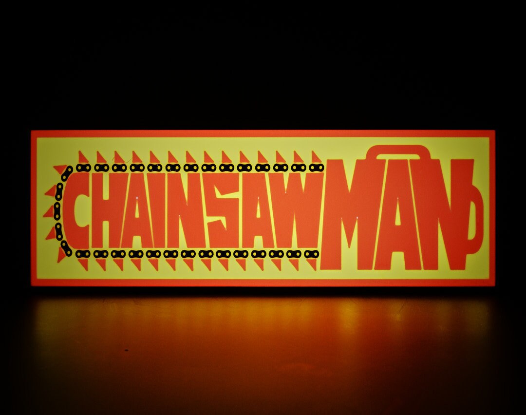 Custom Chainsaw Man Logo Lightbox - Anime Inspired LED Lightbox - Etsy