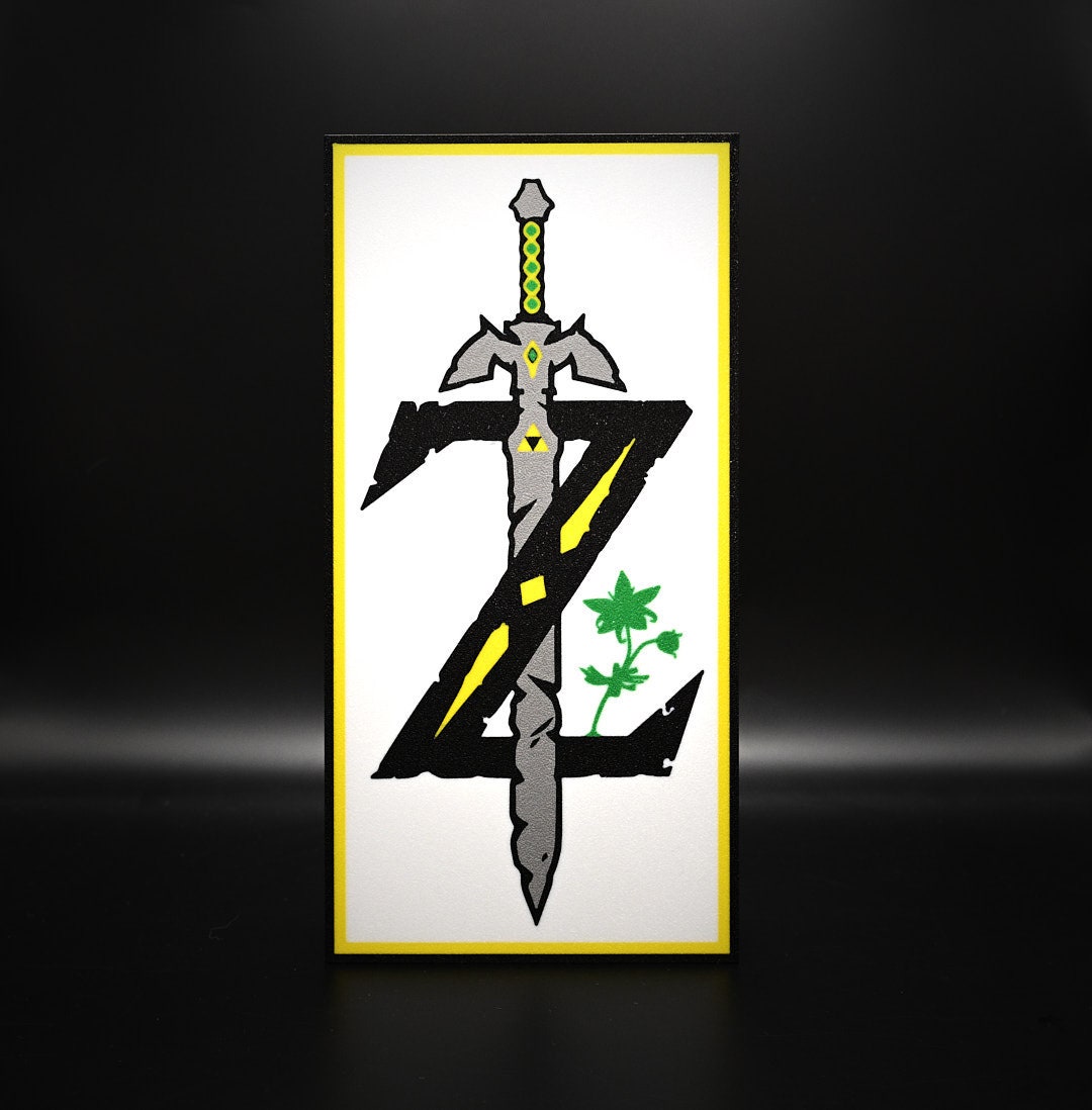 Custom Legend of Zelda Master Sword Logo Lightbox - Video Game Inspired ...