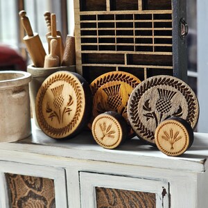 Miniature Wooden Shortbread Mold, Dollhouse Wooden Shortbread Mold ...