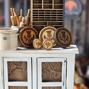 Miniature Wooden Shortbread Mold, Dollhouse Wooden Shortbread Mold ...