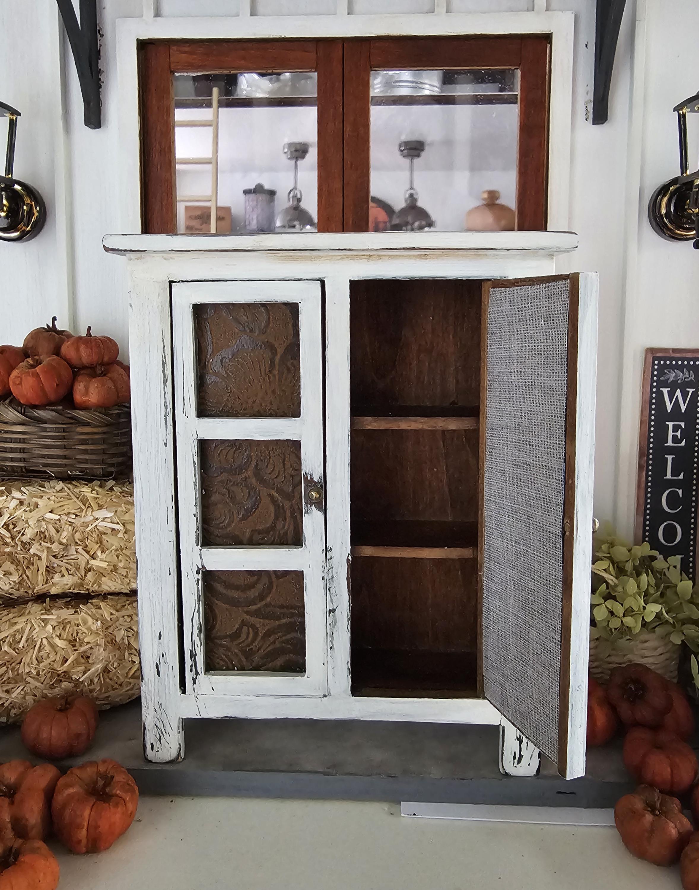 Miniature Cupboard, Miniature Kitchen Cupboard, Dollhouse Cupboard ...