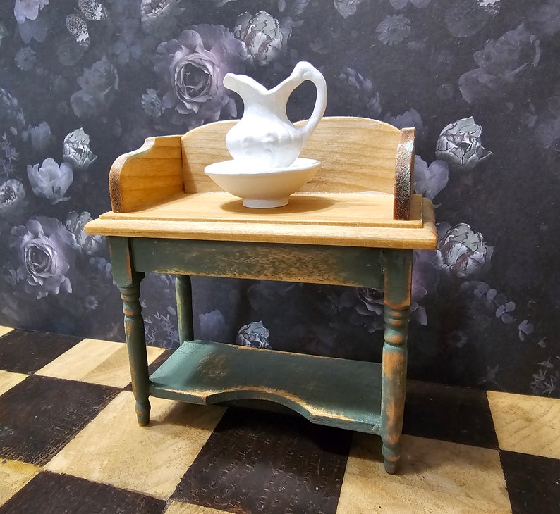 Miniature Wash Stand, Miniature Sideboard, Dollhouse Wash Stand ...
