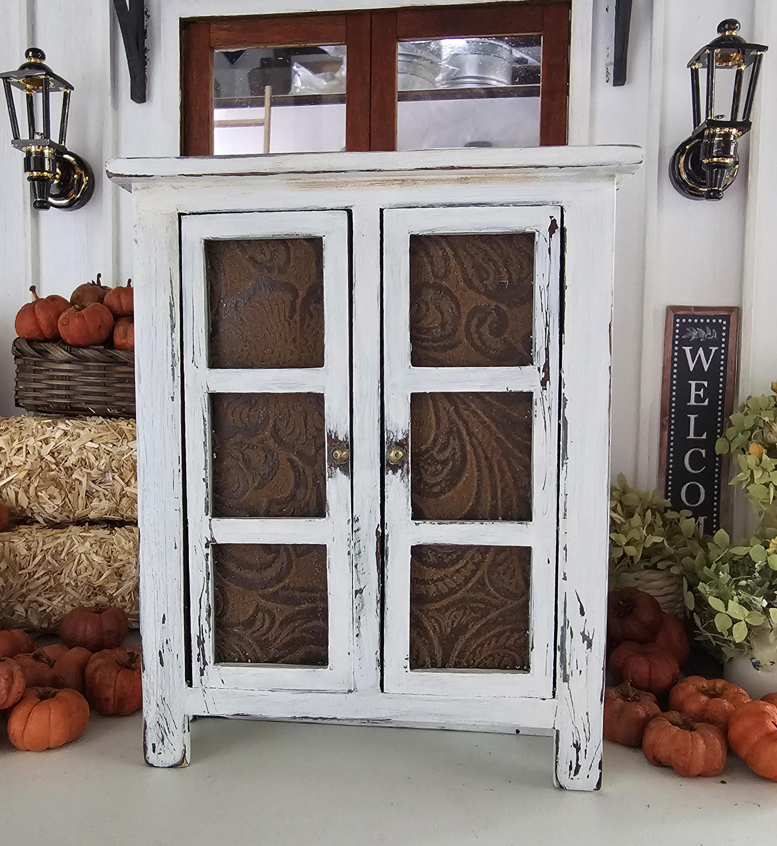 Miniature Cupboard, Miniature Kitchen Cupboard, Dollhouse Cupboard ...