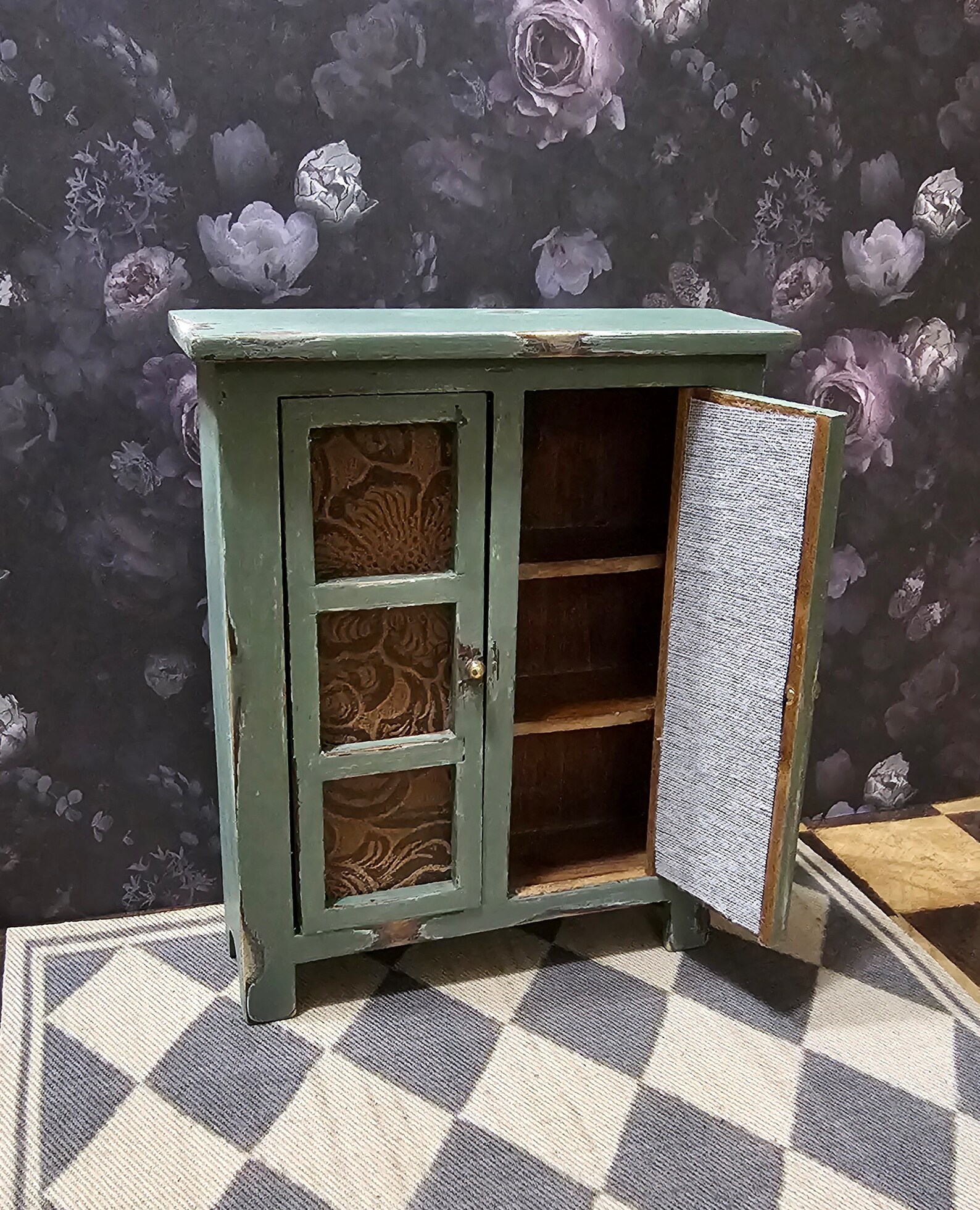 Miniature Cupboard, Miniature Kitchen Cupboard, Dollhouse Cupboard ...