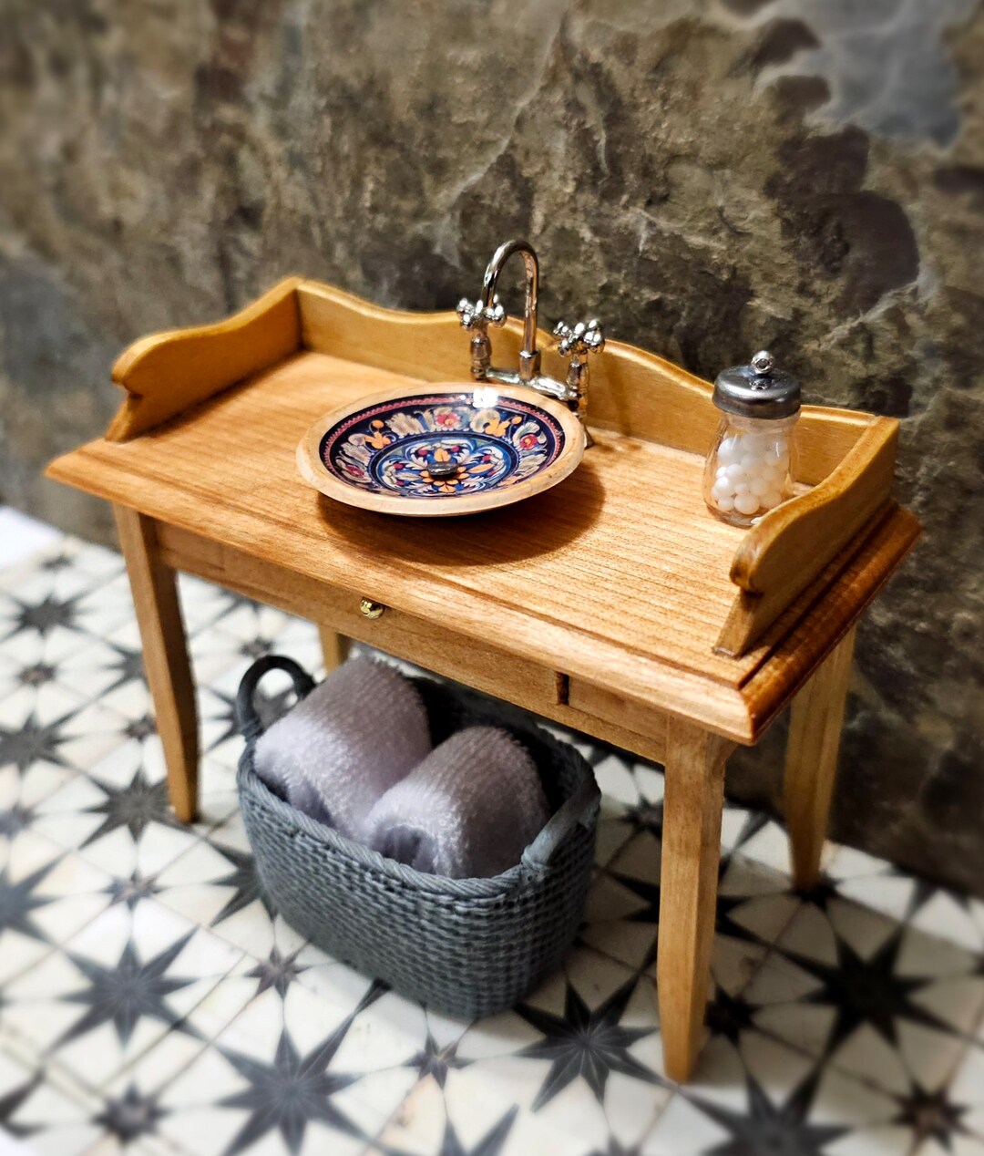 Miniature Vanity, Miniature Sink, Vessel Sink, Dollhouse Sink ...