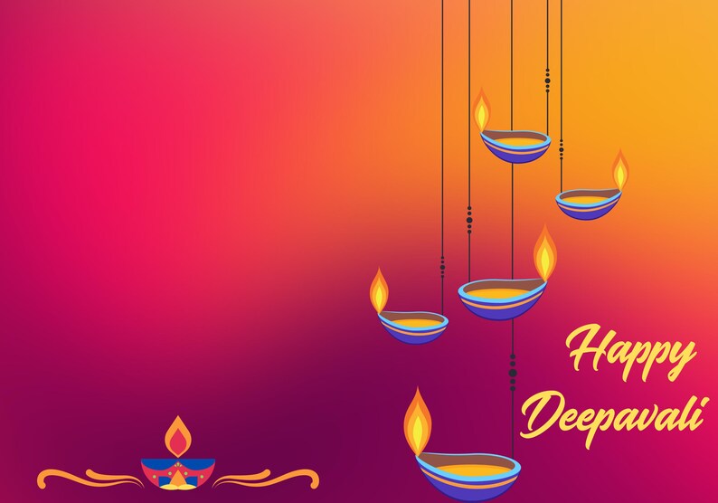 Deepavali Digital Greeting Card Printable Card Instant Download ...